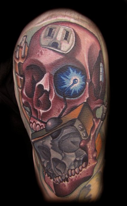 Colorful skull tattoos - Skullspiration