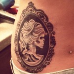 20 skull cameo tattoo designs - Skullspiration
