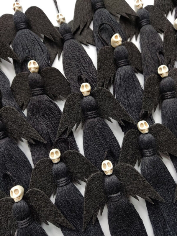 Brighten Your Holidays with Macrame Skull Angels Ornaments